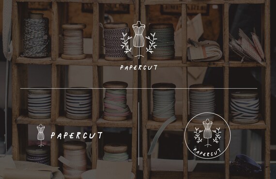 Fashion Branding Kit Logo Premade Design Tailor Designer Set | Etsy