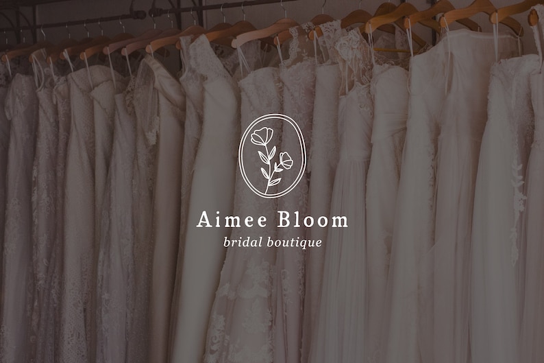 Bridal Boutique Logo Premade Logo Design Floral Wedding - Etsy
