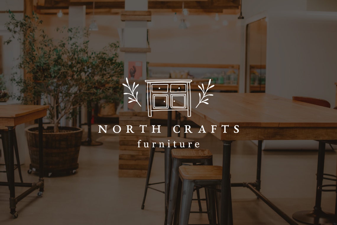 Hand Craft Logo Premade Logo Design Interior Hand Drawn - Etsy