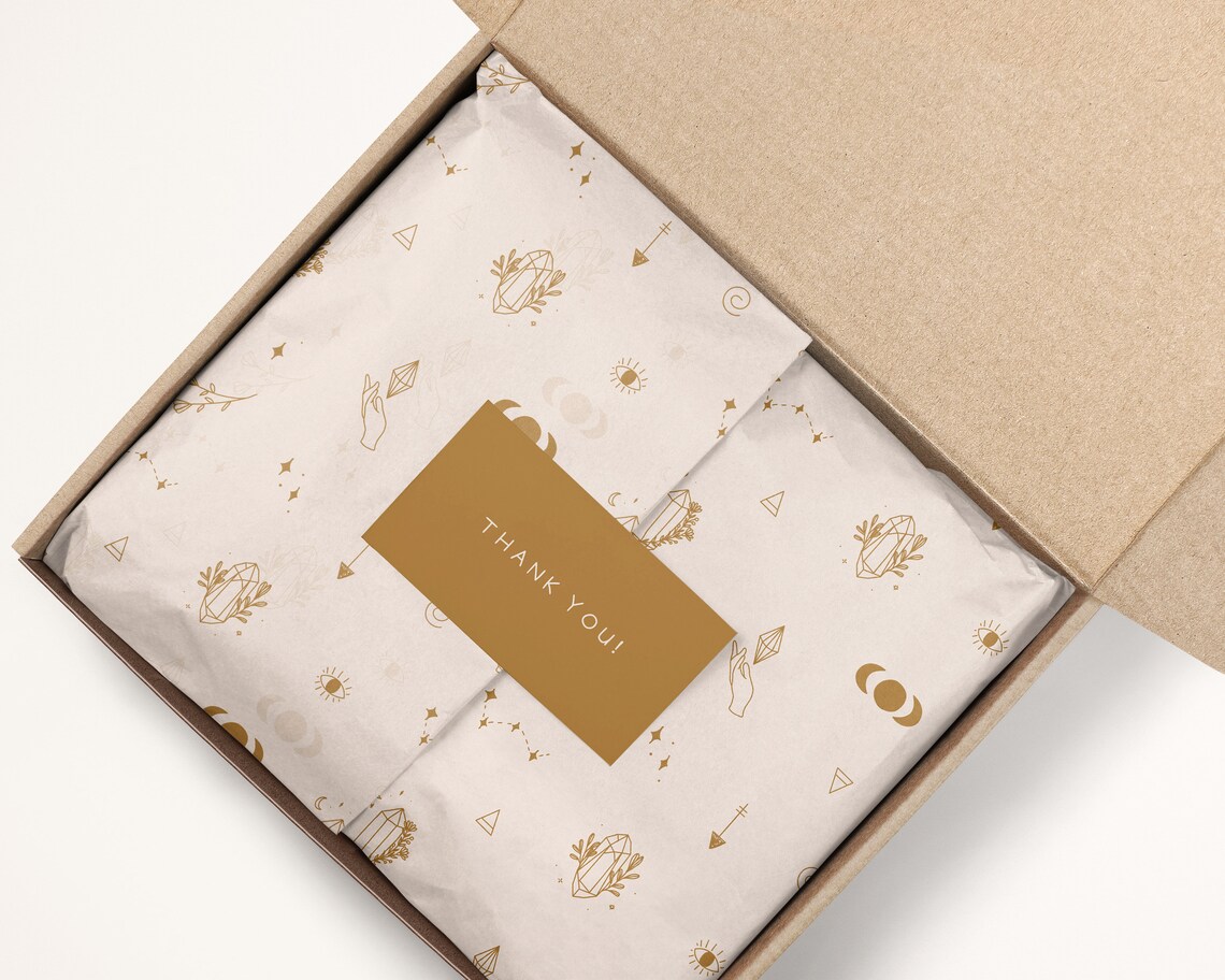 Branded Tissue Paper, Digital Tissue Paper Design, Product Wrapping ...