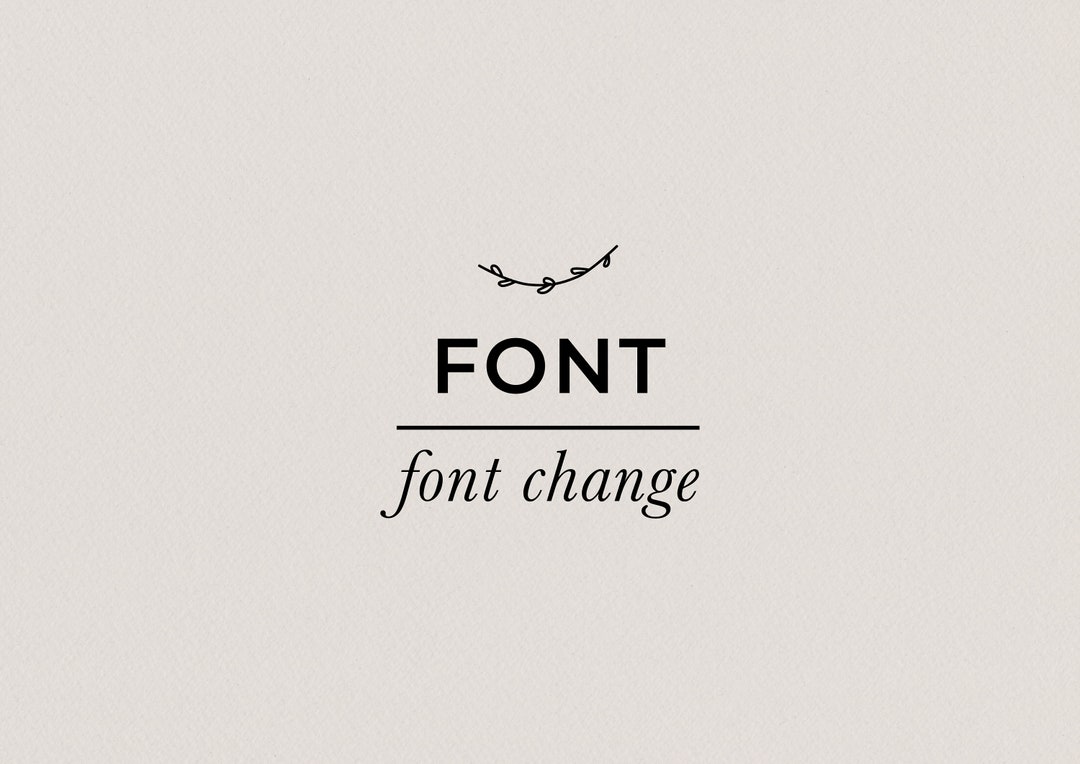 Add On: Change Font for Any of the Premade Logo Designs in the Shop - Etsy