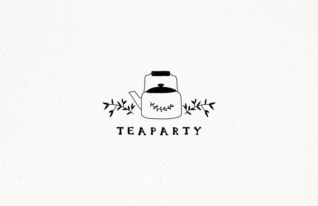 Tea Logo Design Teapot Boutique Photography Graphic Tea Cup Vintage ...