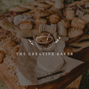 Premade Baker Brand Logo Design, Business Bakery Bowl Custom Brand ...