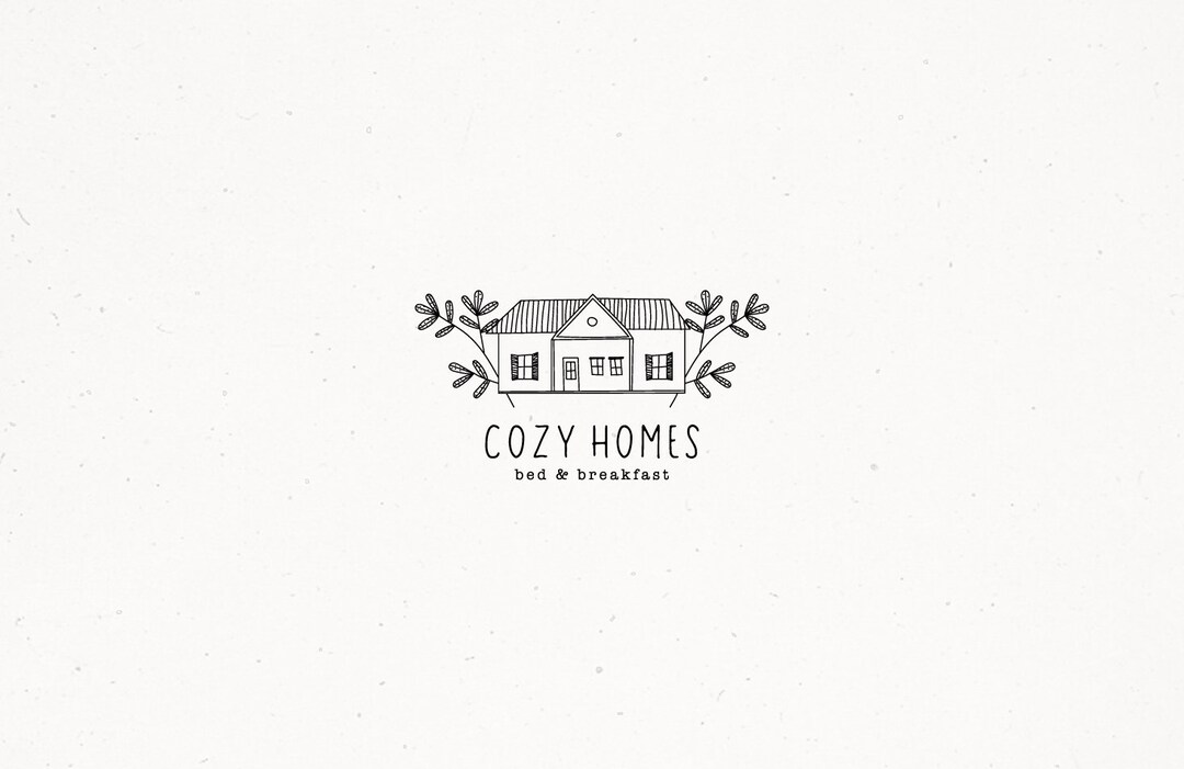 Home House Premade Logo Design Minimal Brand Business Interiors Bed and ...