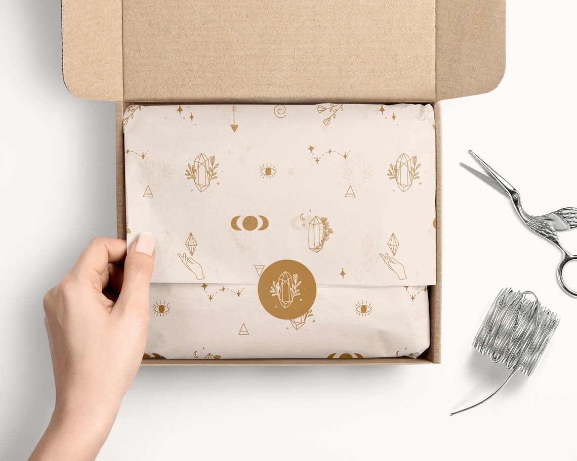 Branded Tissue Paper, Digital Tissue Paper Design, Product Wrapping ...