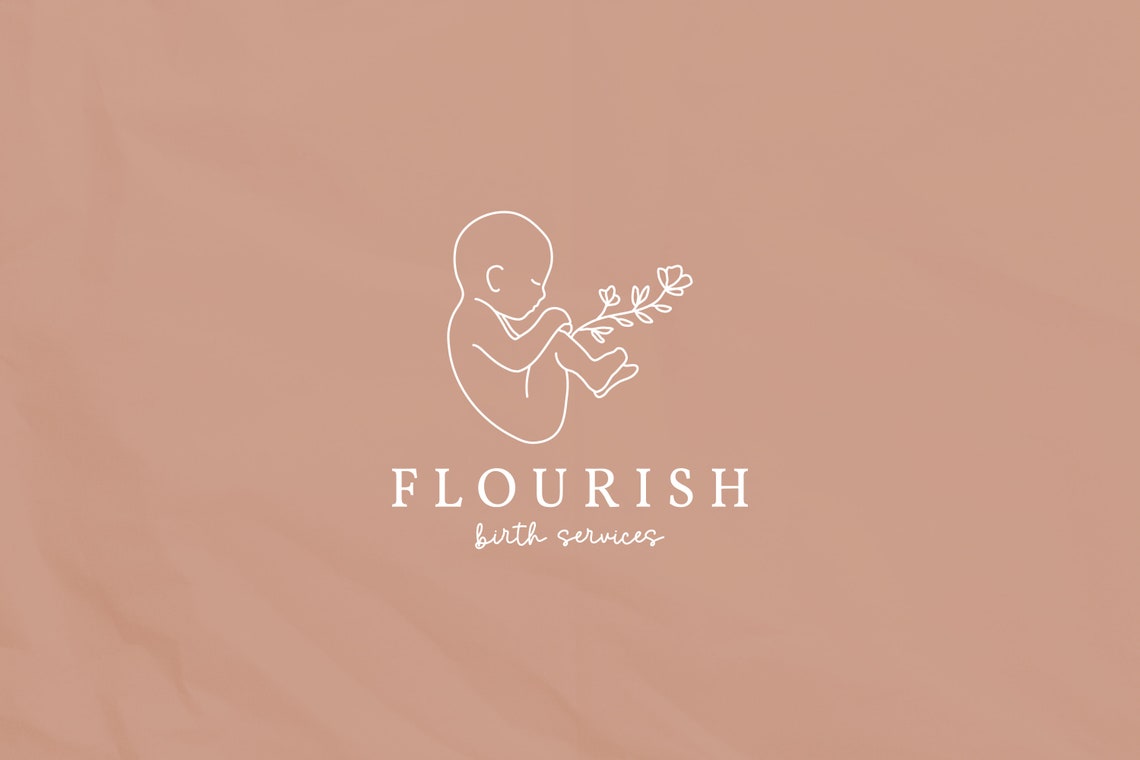 Birth Services Logo Doula Premade Logo Pregnancy Maternity - Etsy