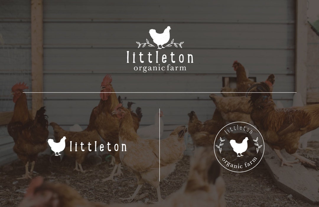 Complete Farm Logo Set Stamp Watermark Design Chicken Rustic Digital ...