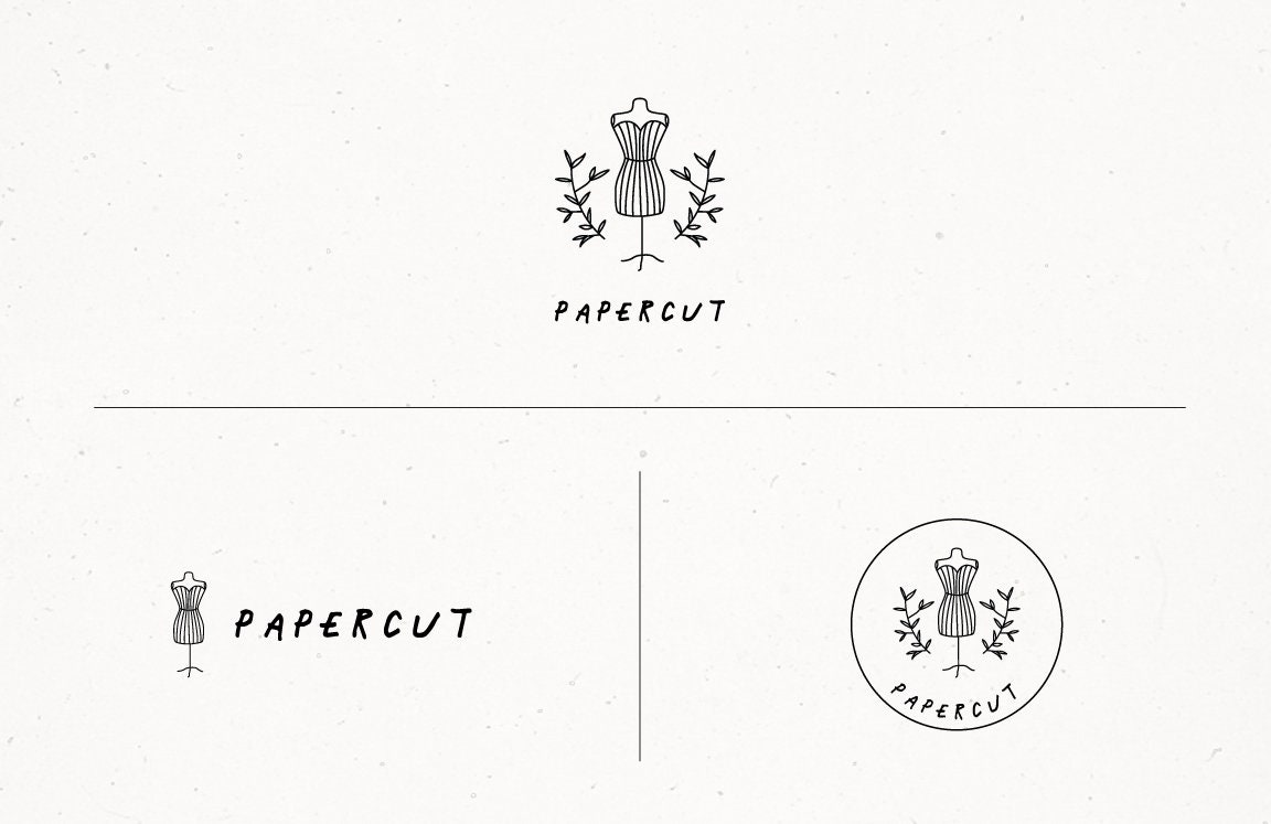 Fashion Branding Kit Logo Premade Design Tailor Designer Set | Etsy