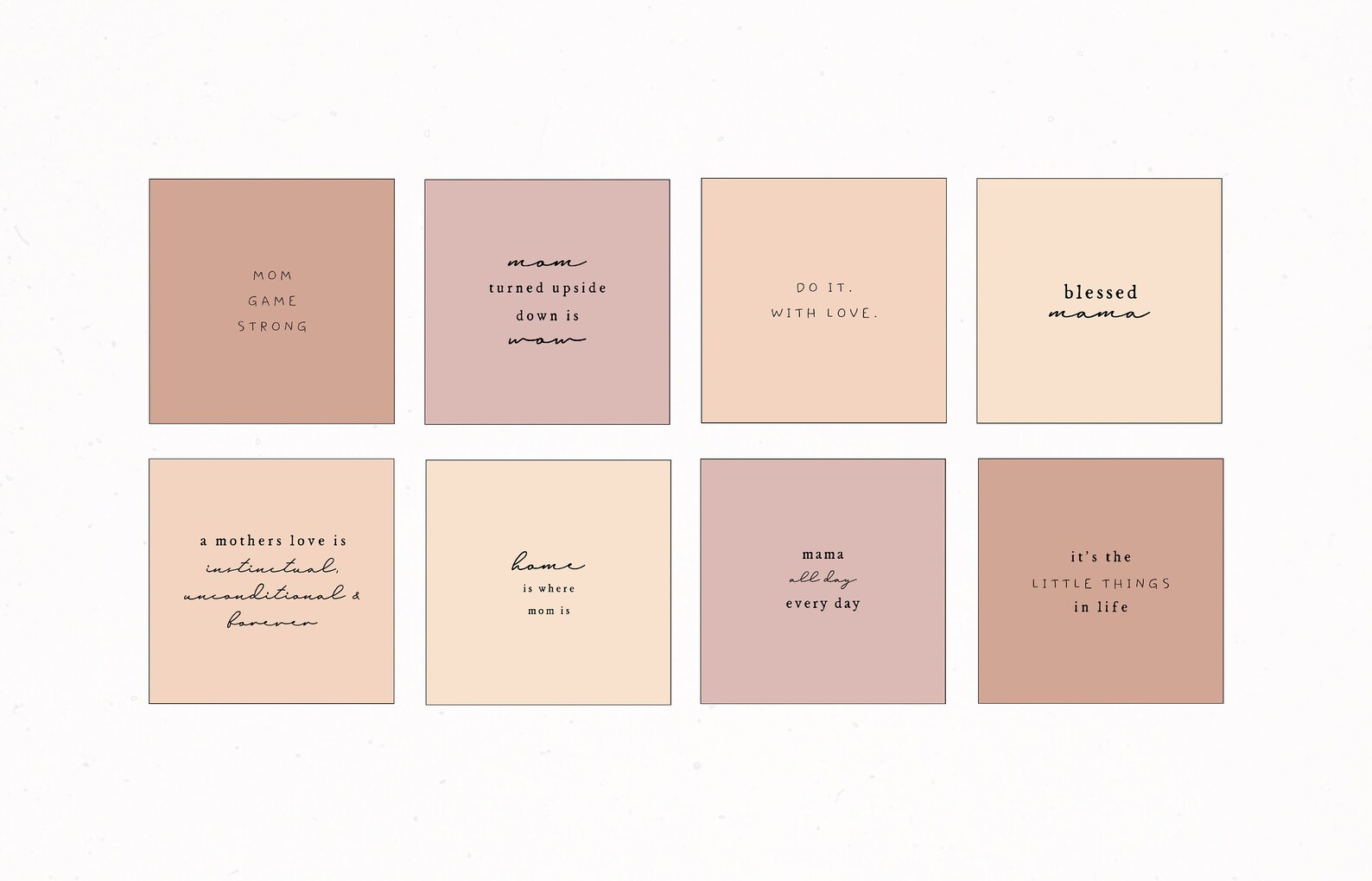 Motherhood Instagram Post Templates Pink Mom Mother Posts for - Etsy