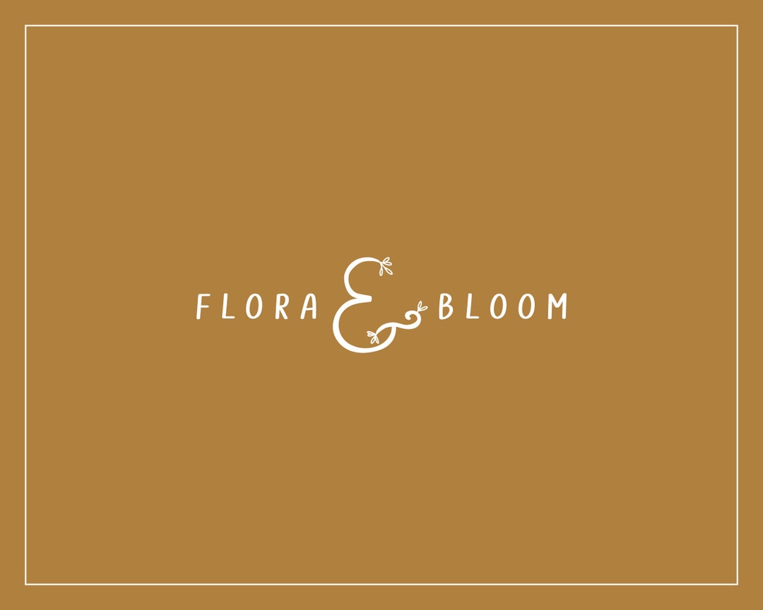 Floral Logo, Bloom Logo Design, Hand Writing Logo, Photography Logo ...