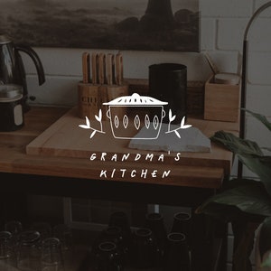 Premade Cooking Baking Logo Kitchen Food Logo Blog Business Branding ...