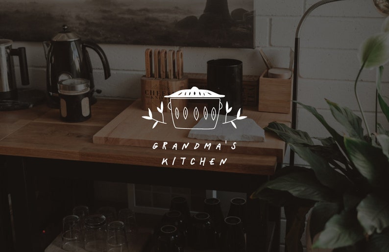 Premade Cooking Baking Logo Kitchen Food Logo Blog Business Branding ...