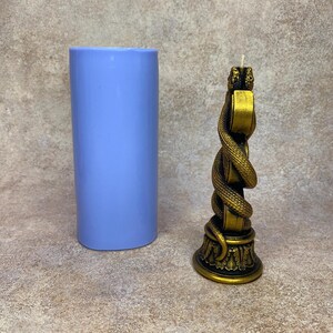 Magic Snake With a Triple Moon. Snake Mold 3d. Forms for Candles ...