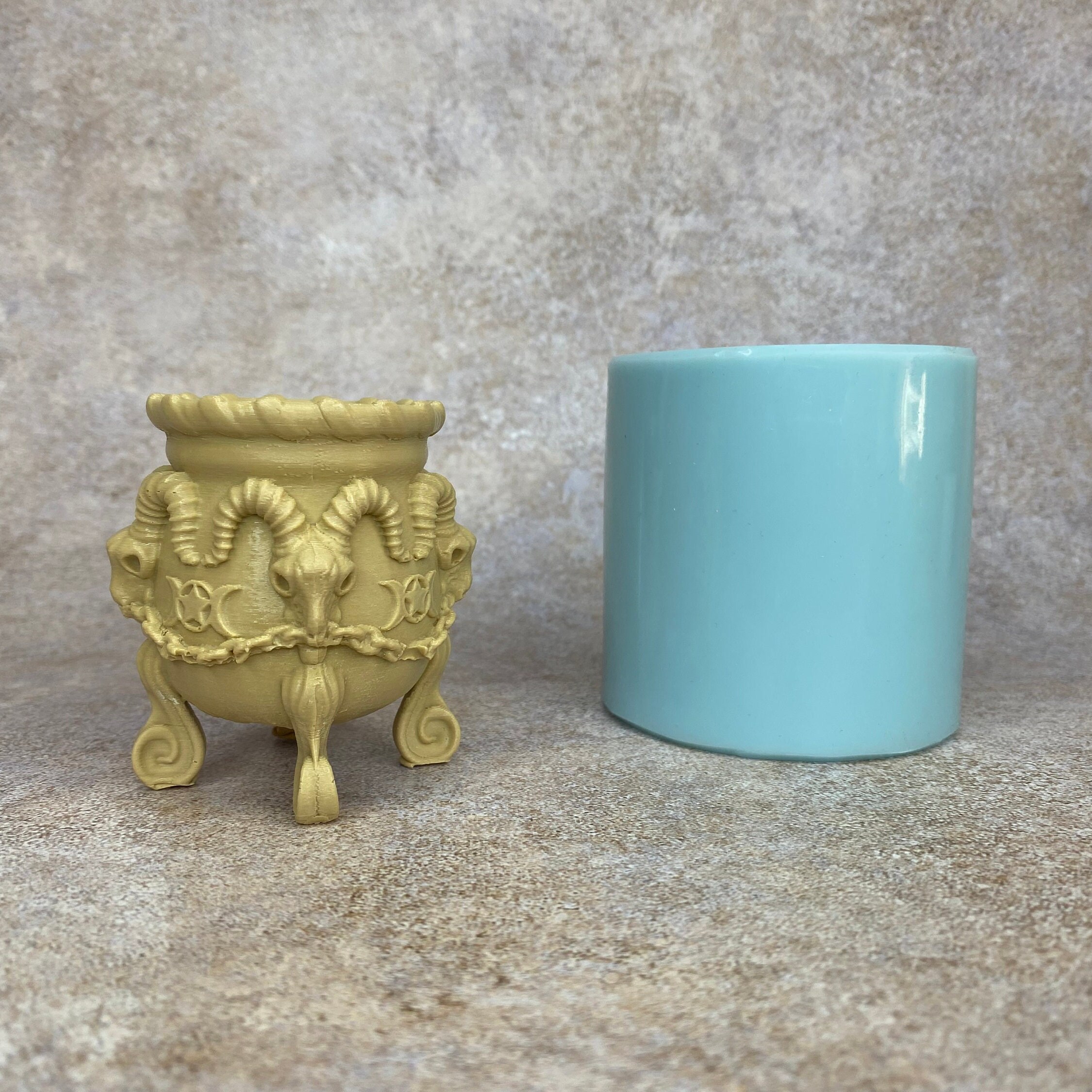 Planter With Baphomet. Silicone Molds. Magic Planter. Forms for Candles ...