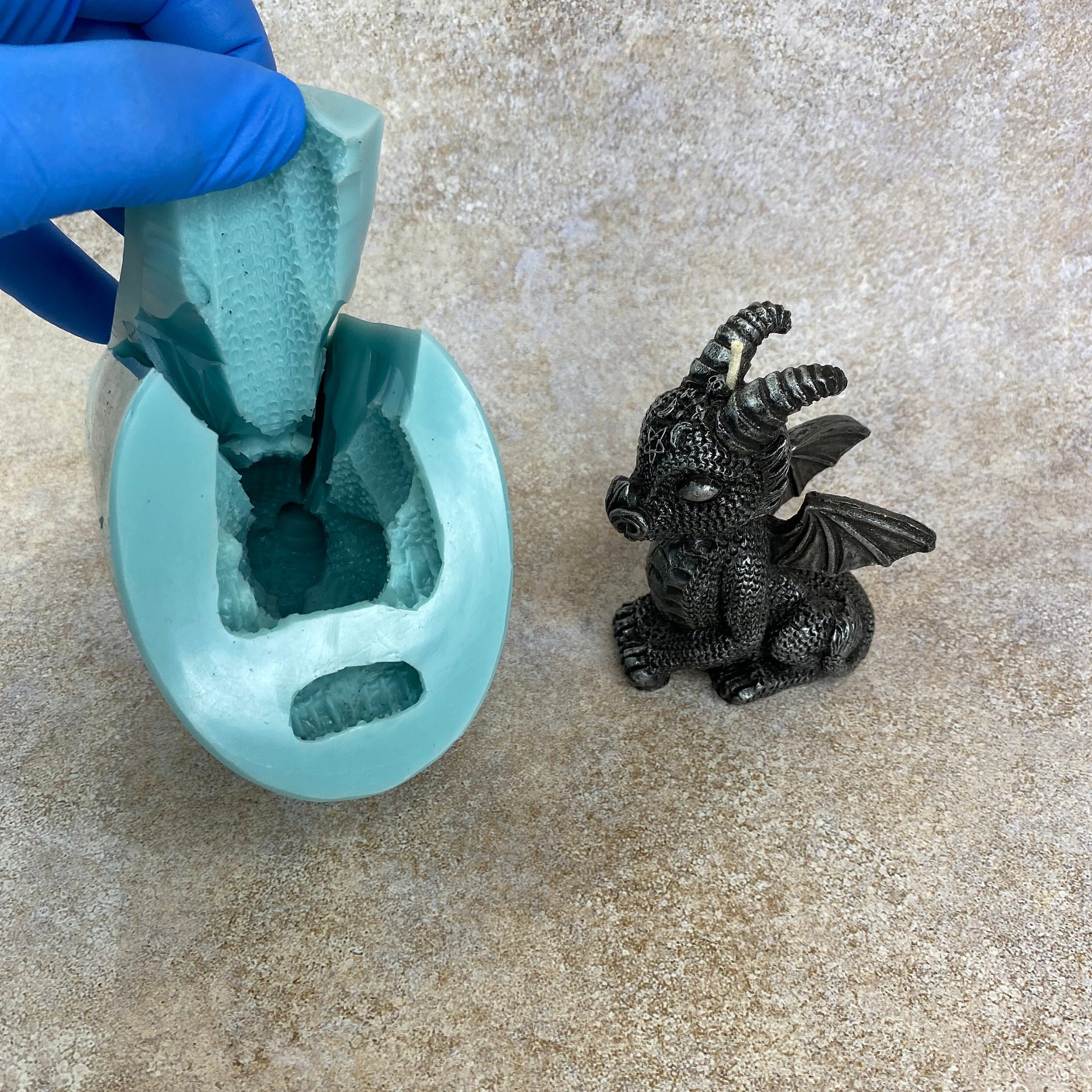 Magic Dragon. Dragon Mold 3d. Forms for Candles. Silicone Molds ...