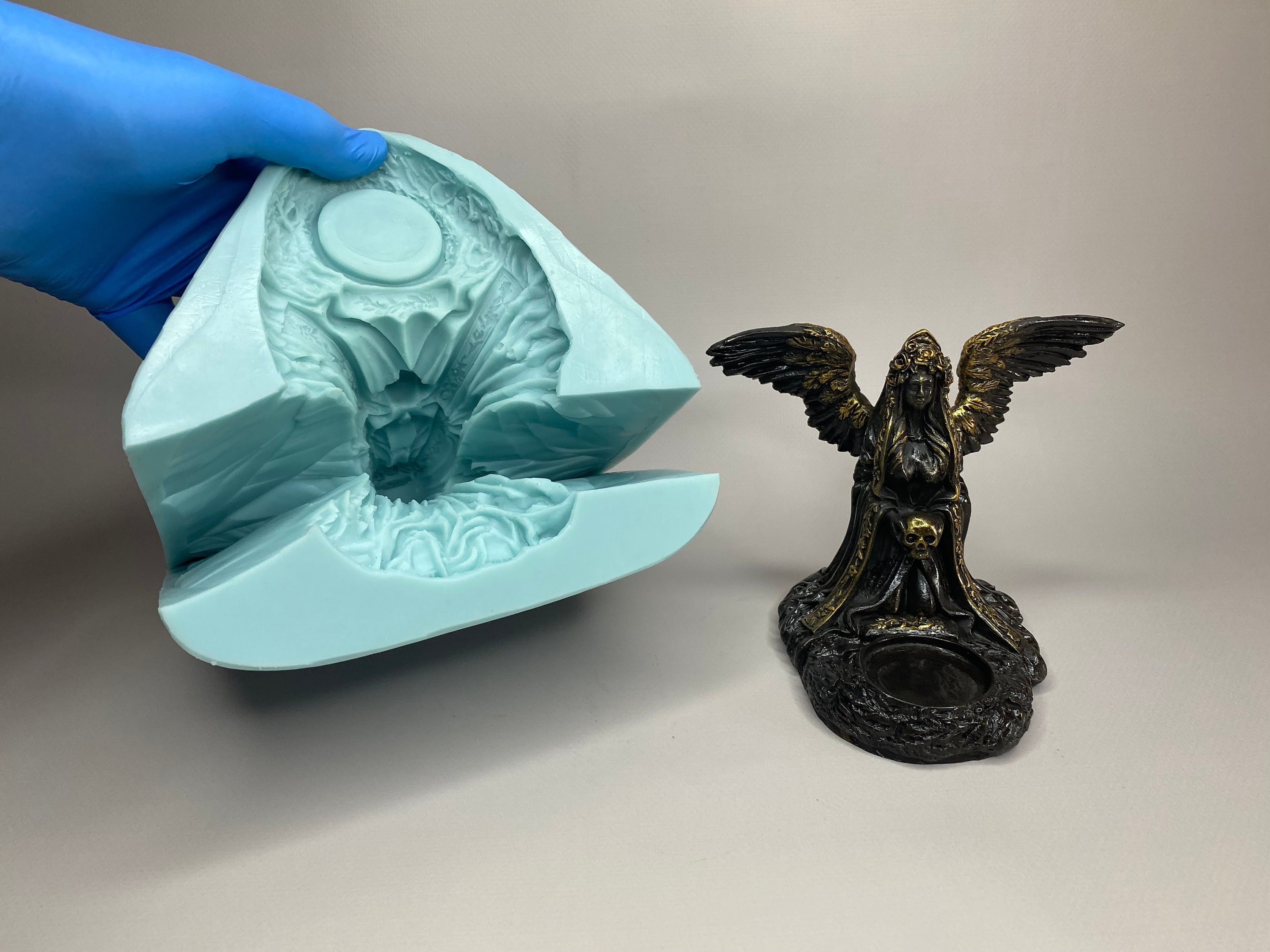 Candlestick Goddess of Death. Silicone Molds. Candle Mold Premium Class ...