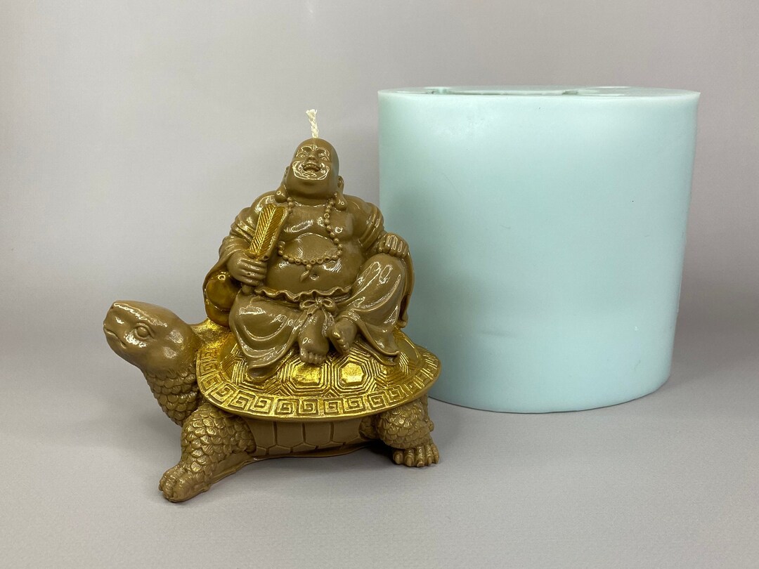 Buddha on a Turtle. Buddha. Silicone Molds. Mold 3d. Forms for Candles ...