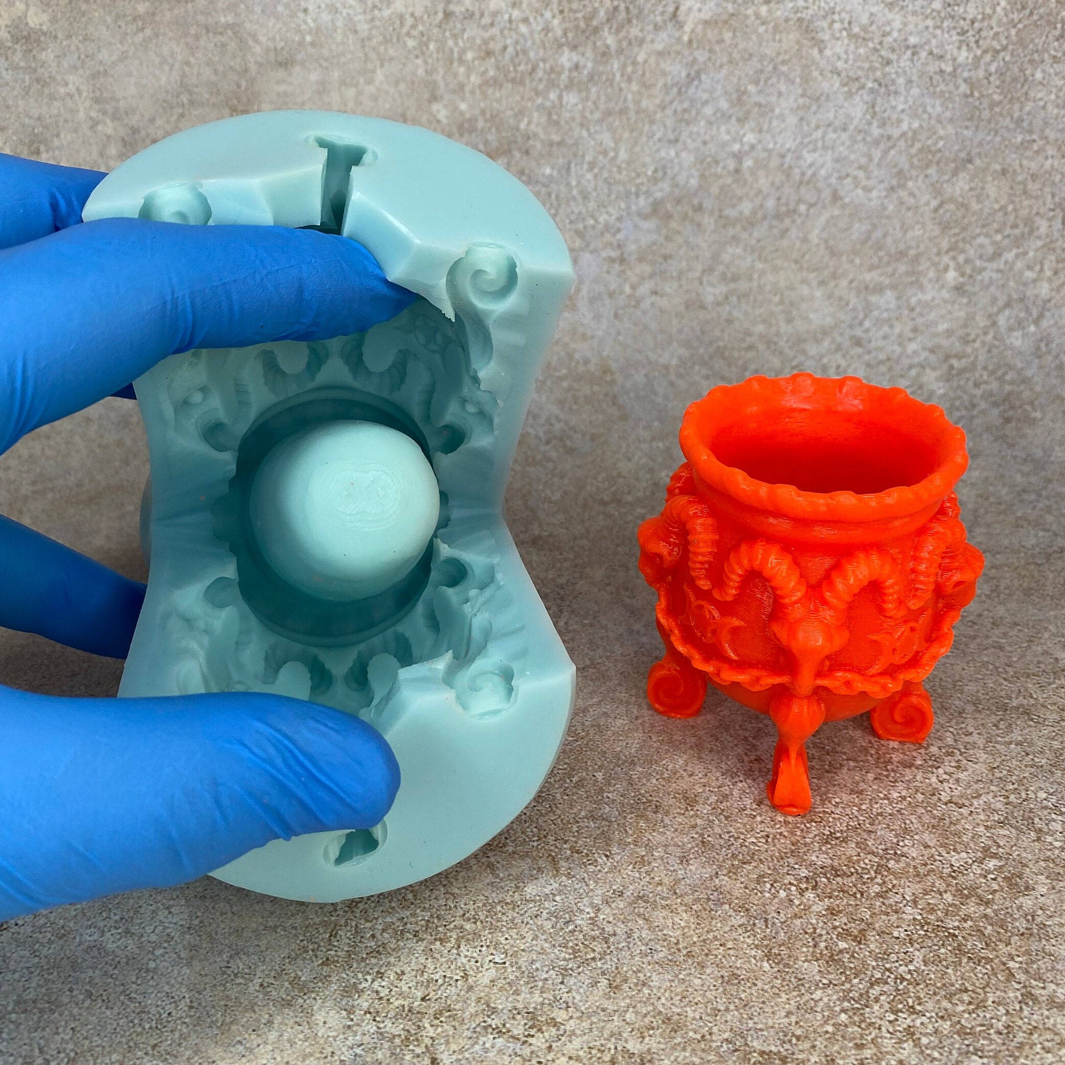 Planter With Baphomet. Silicone Molds. Magic Planter. Forms for Candles ...