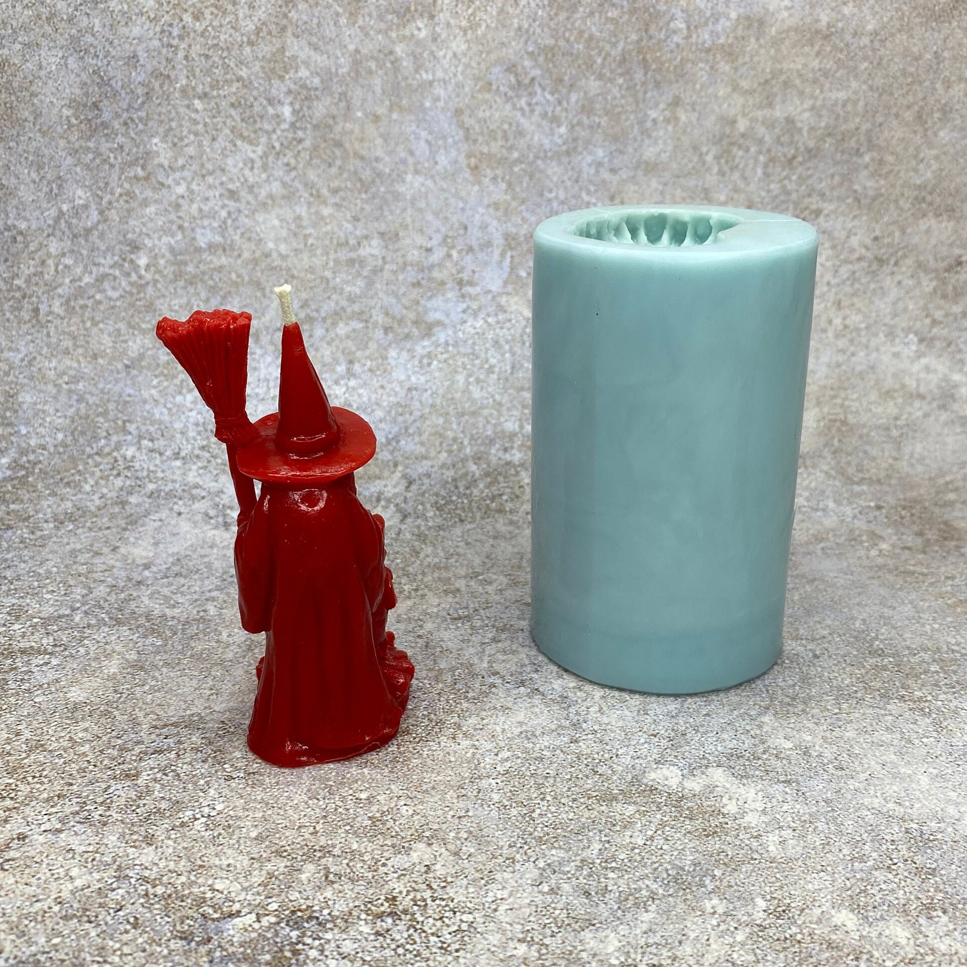 Witch With a Broom. Silicone Molds 3d. Candle Mold. Magic Molds. Good ...