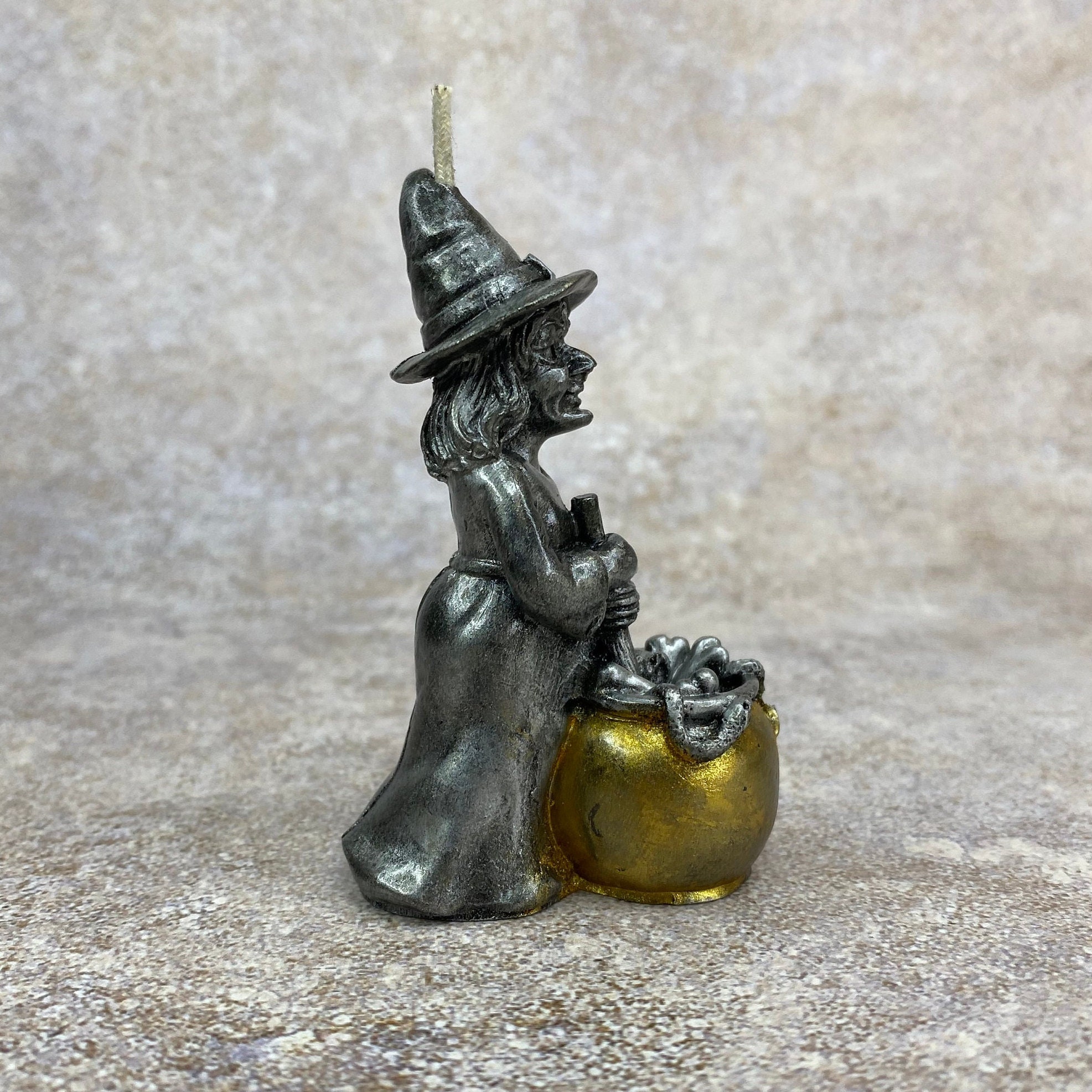 Witch With a Bowler Hat. Silicone Molds. Witch Mold 3d. Forms for ...