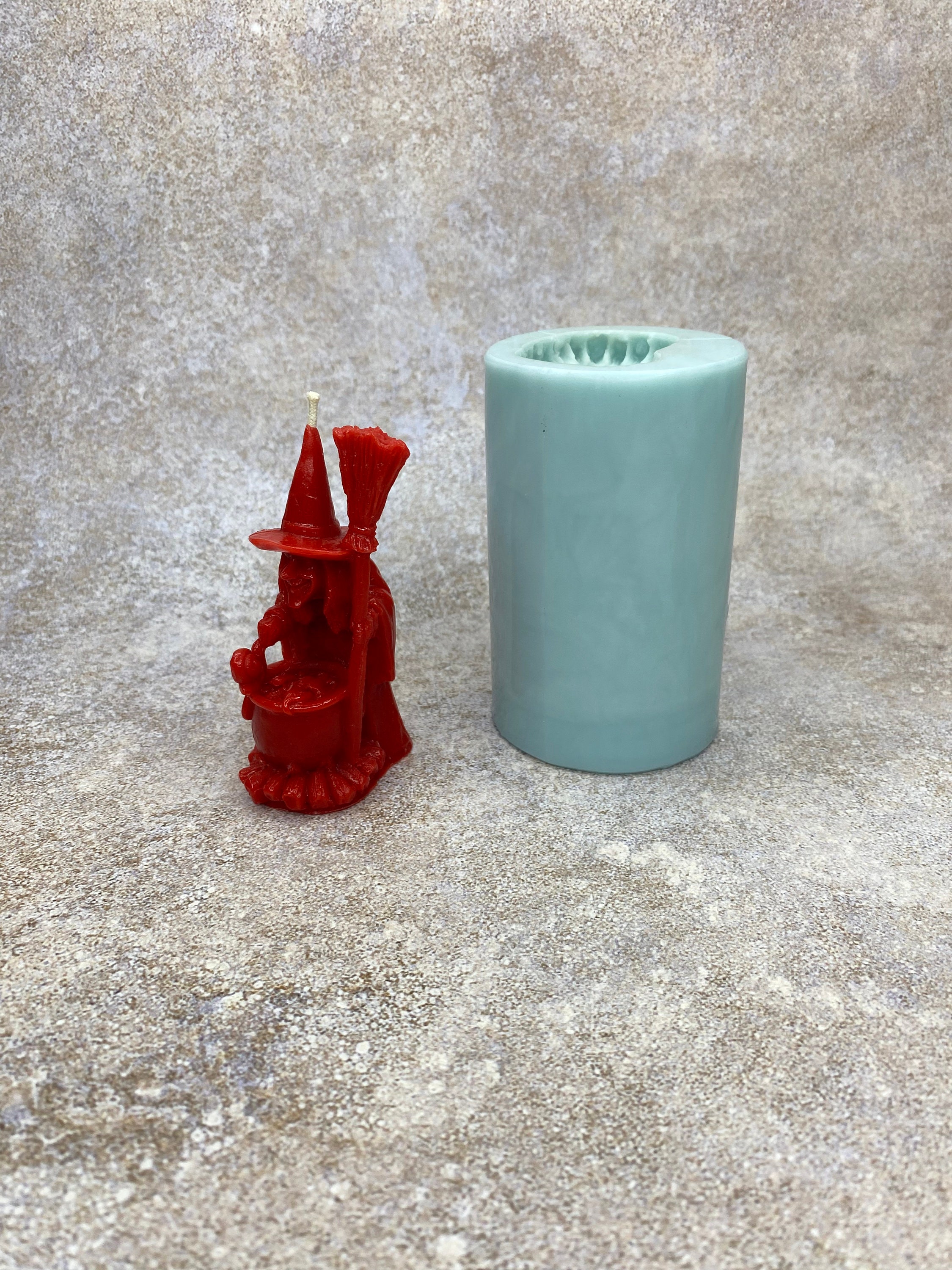 Witch With a Broom. Silicone Molds 3d. Candle Mold. Magic Molds. Good ...
