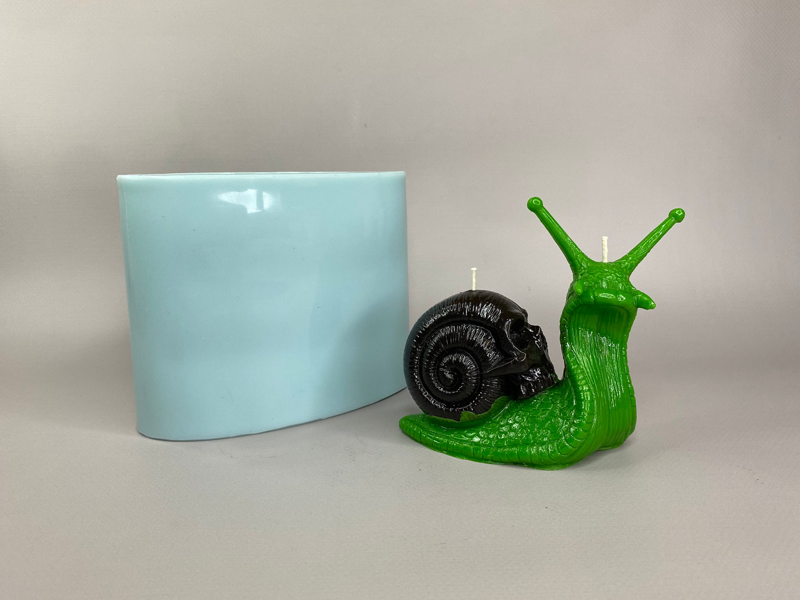 Snail With a Skull. Snail Mold 3d. Forms for Candles. Silicone Molds ...