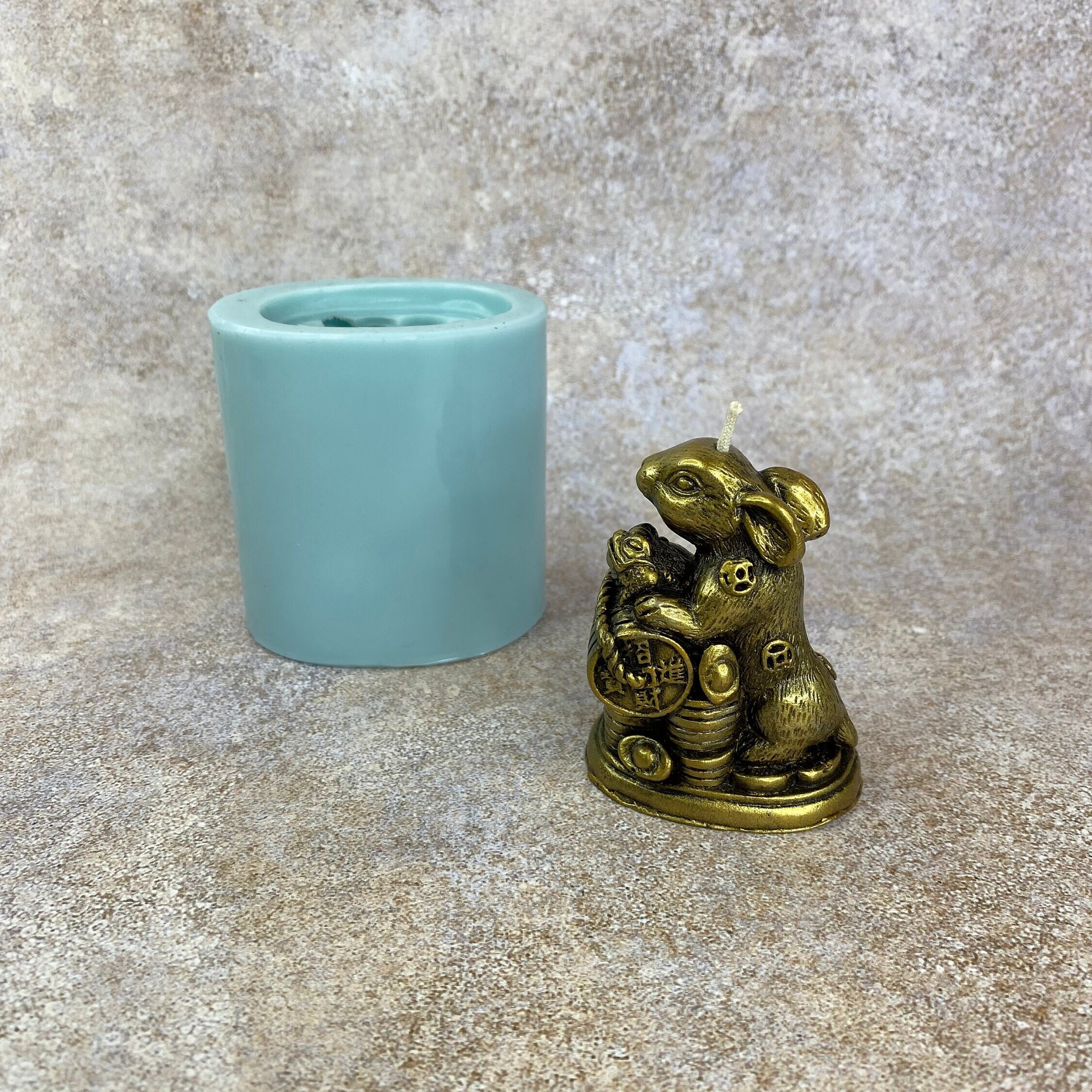 Bunny Feng Shui With a Toad. Bunny Mold 3d. Silicone Molds. Forms for ...