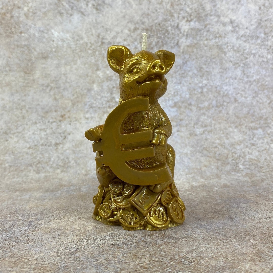 Cash Pig Euro. Pig on Coins. Silicone Mold. Mold 3d. Forms for Candles ...