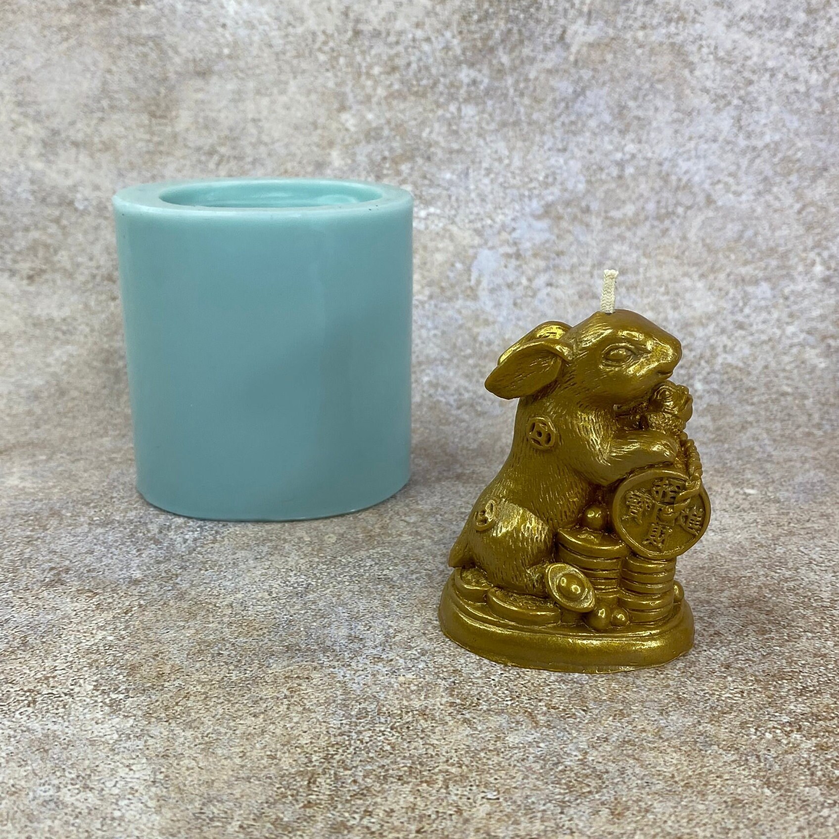 Bunny Feng Shui With a Toad. Bunny Mold 3d. Silicone Molds. Forms for ...