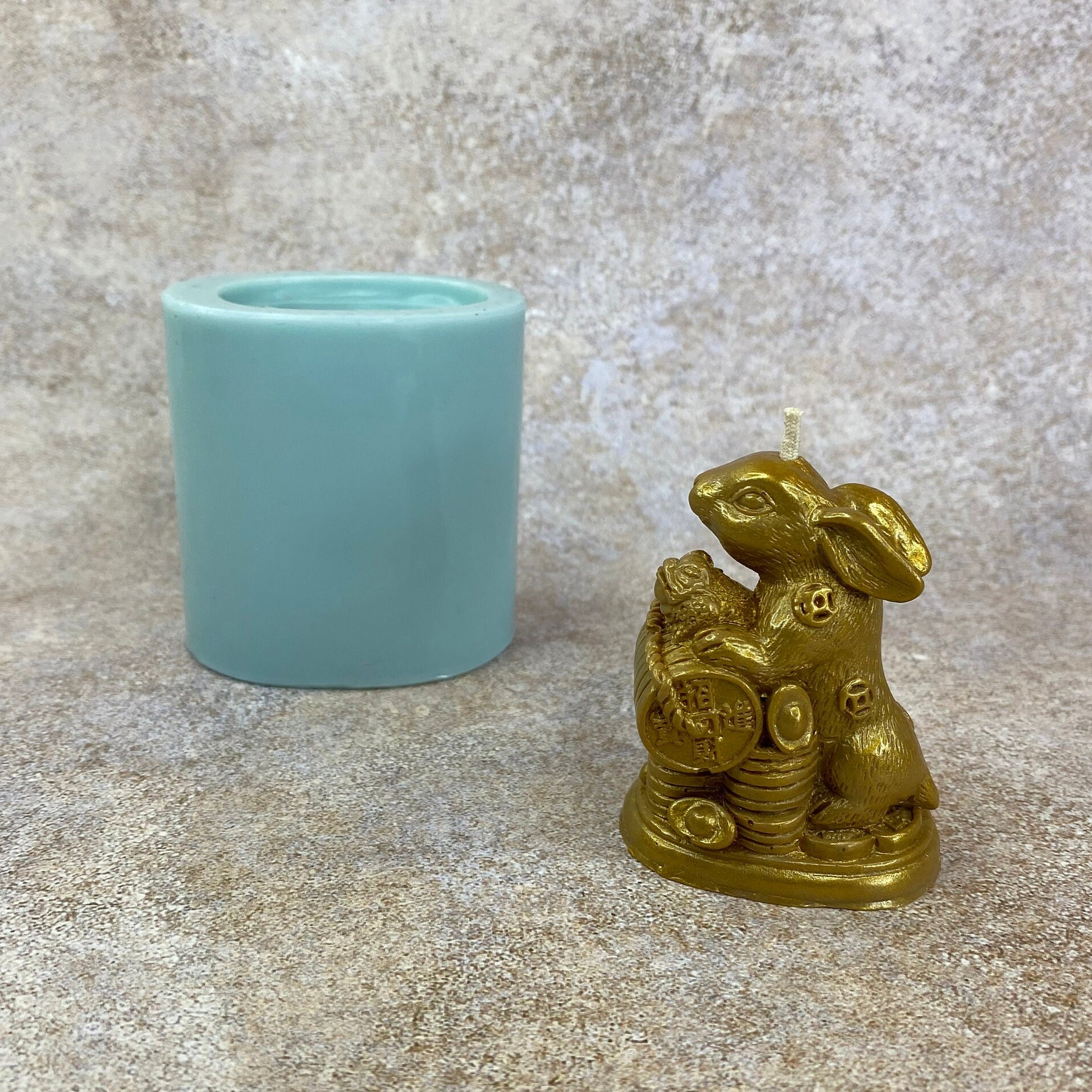Bunny Feng Shui With a Toad. Bunny Mold 3d. Silicone Molds. Forms for ...