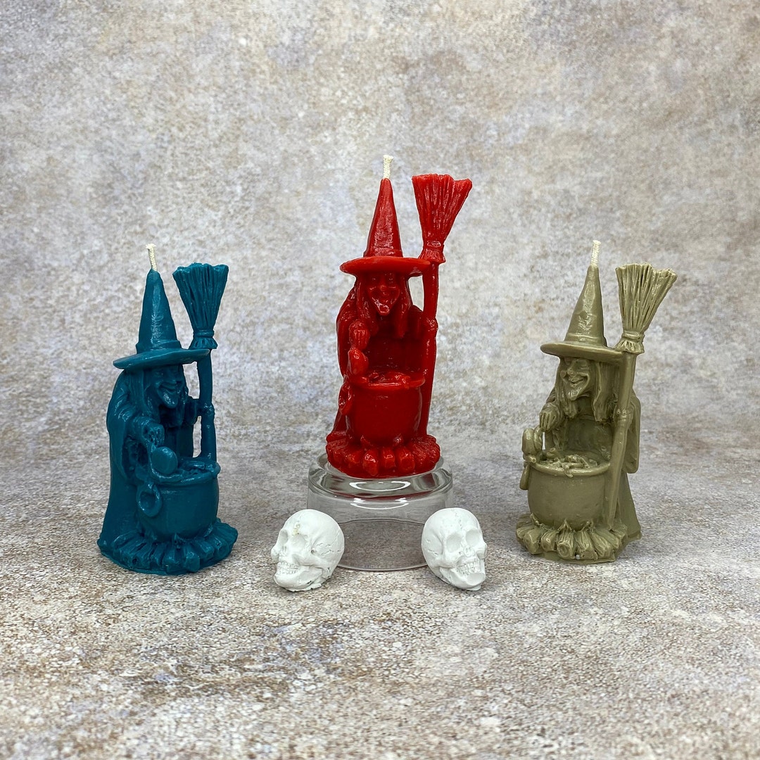 Witch With a Broom. Silicone Molds 3d. Candle Mold. Magic Molds. Good ...