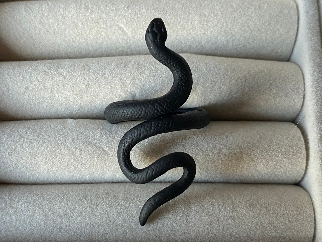 Adjustable Black Snake Ring Gothic Vampire Vibes - Etsy