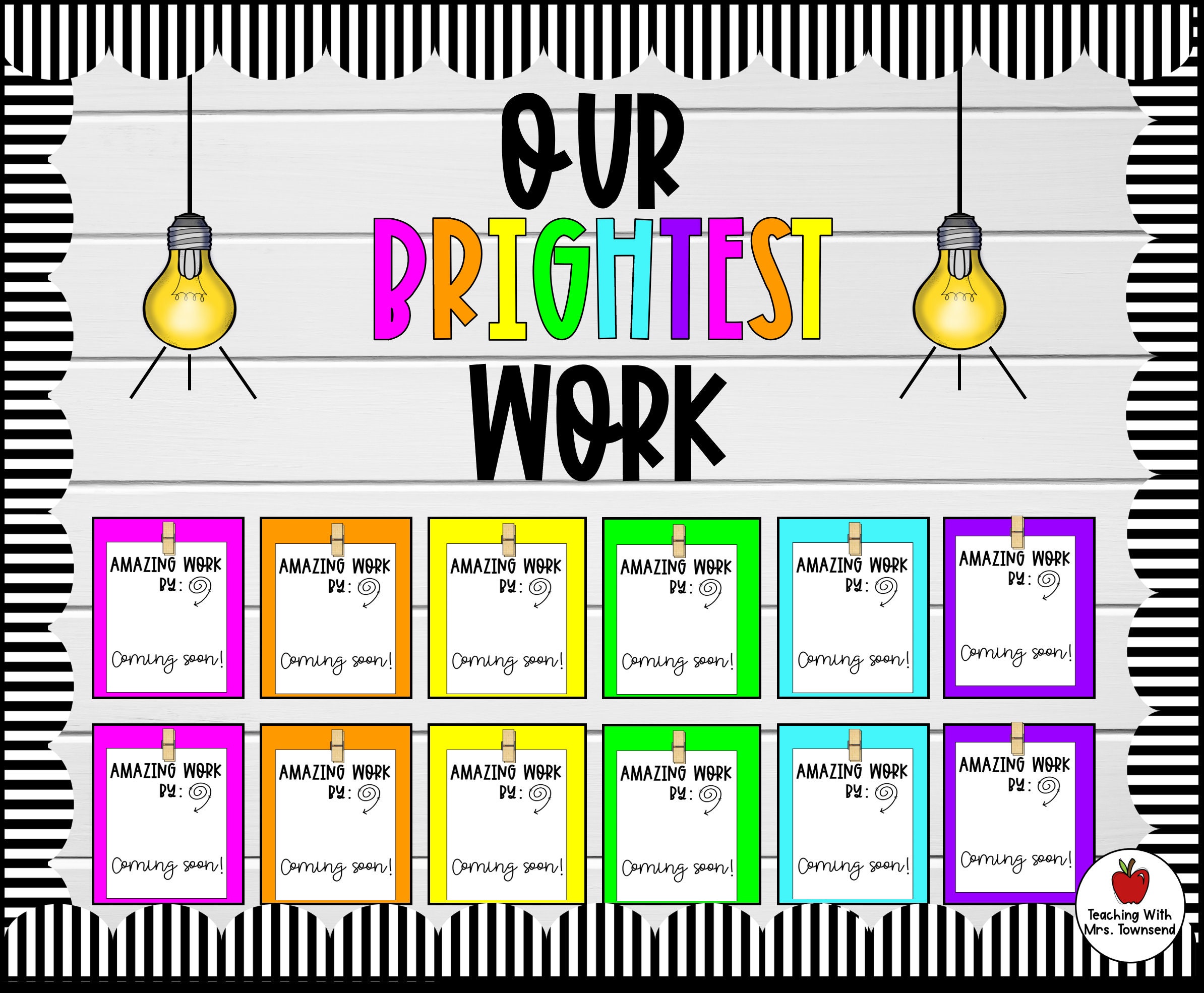 Student Work Display Our Brightest Work Classroom Décor - Etsy