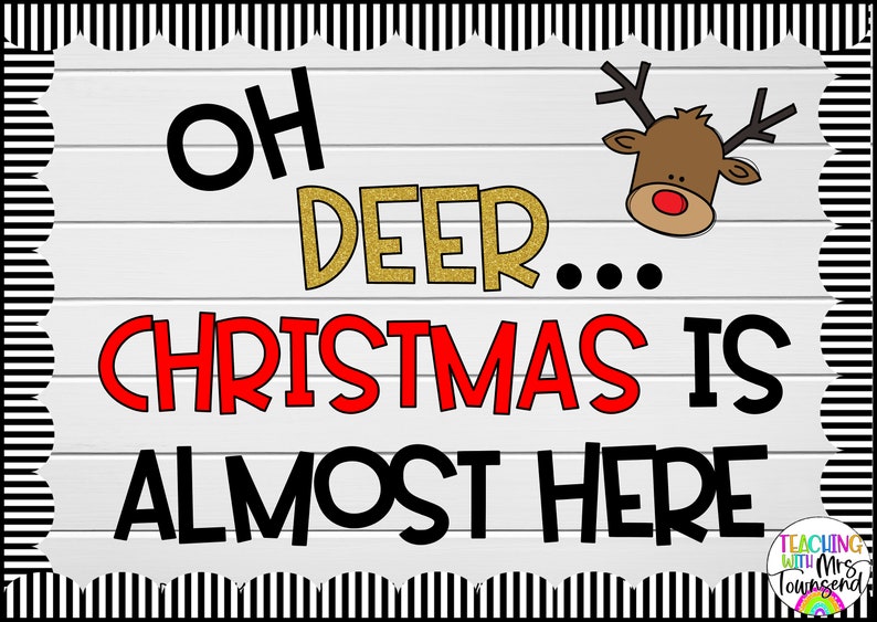 Christmas Bulletin Board Letters-oh Deer Bulletin Board - Etsy