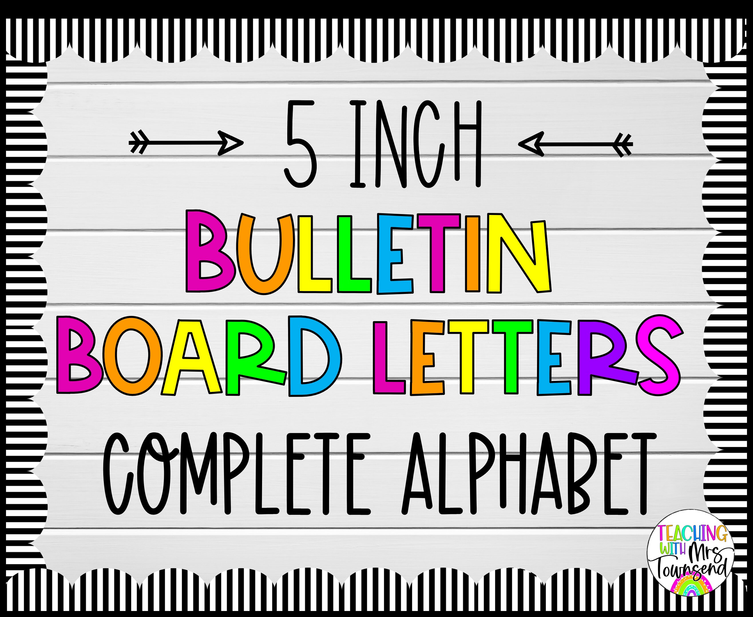 5 INCH Bulletin Board Letters Complete Alphabet Classroom - Etsy