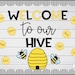 Bee Themed Bulletin Board Letters Welcome to Our Hive Classroom Décor ...