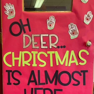 Christmas Bulletin Board Letters-oh Deer Bulletin Board Display-teacher ...