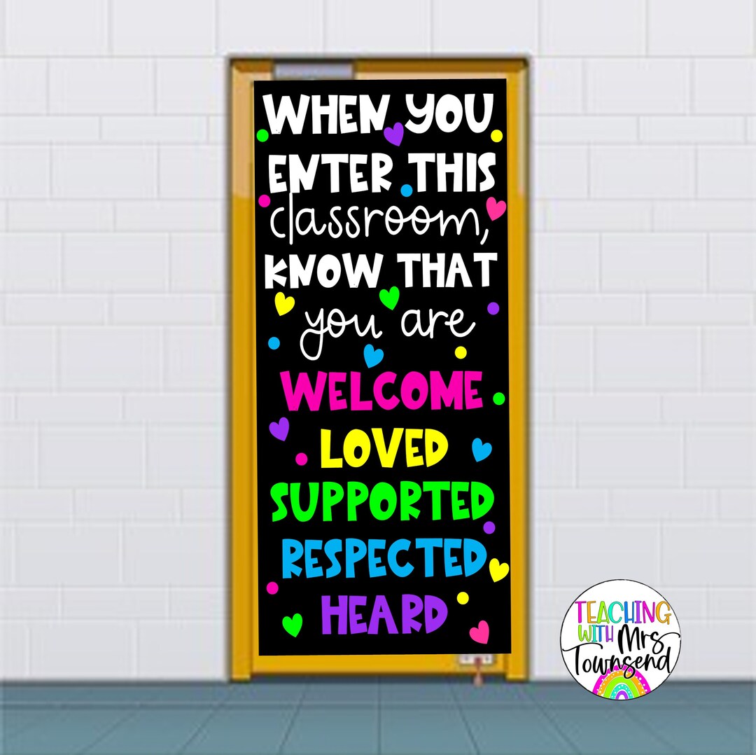 Classroom Door Décor Bulletin Board Letters Back to School - Etsy