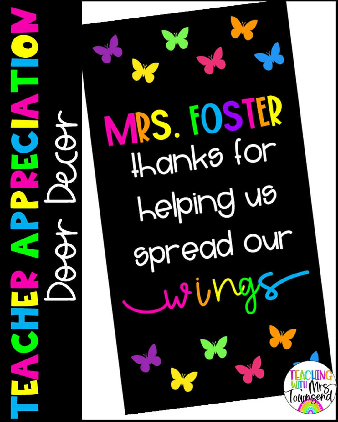 Teacher Appreciation Bulletin Board Letters Door Décor Classroom Décor ...
