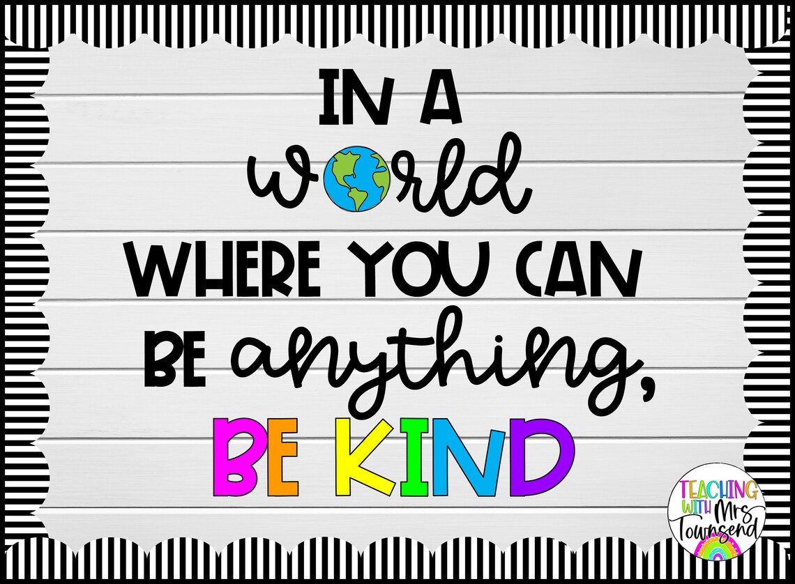 Bulletin Board Letters Be Kind Classroom Décor Teacher - Etsy