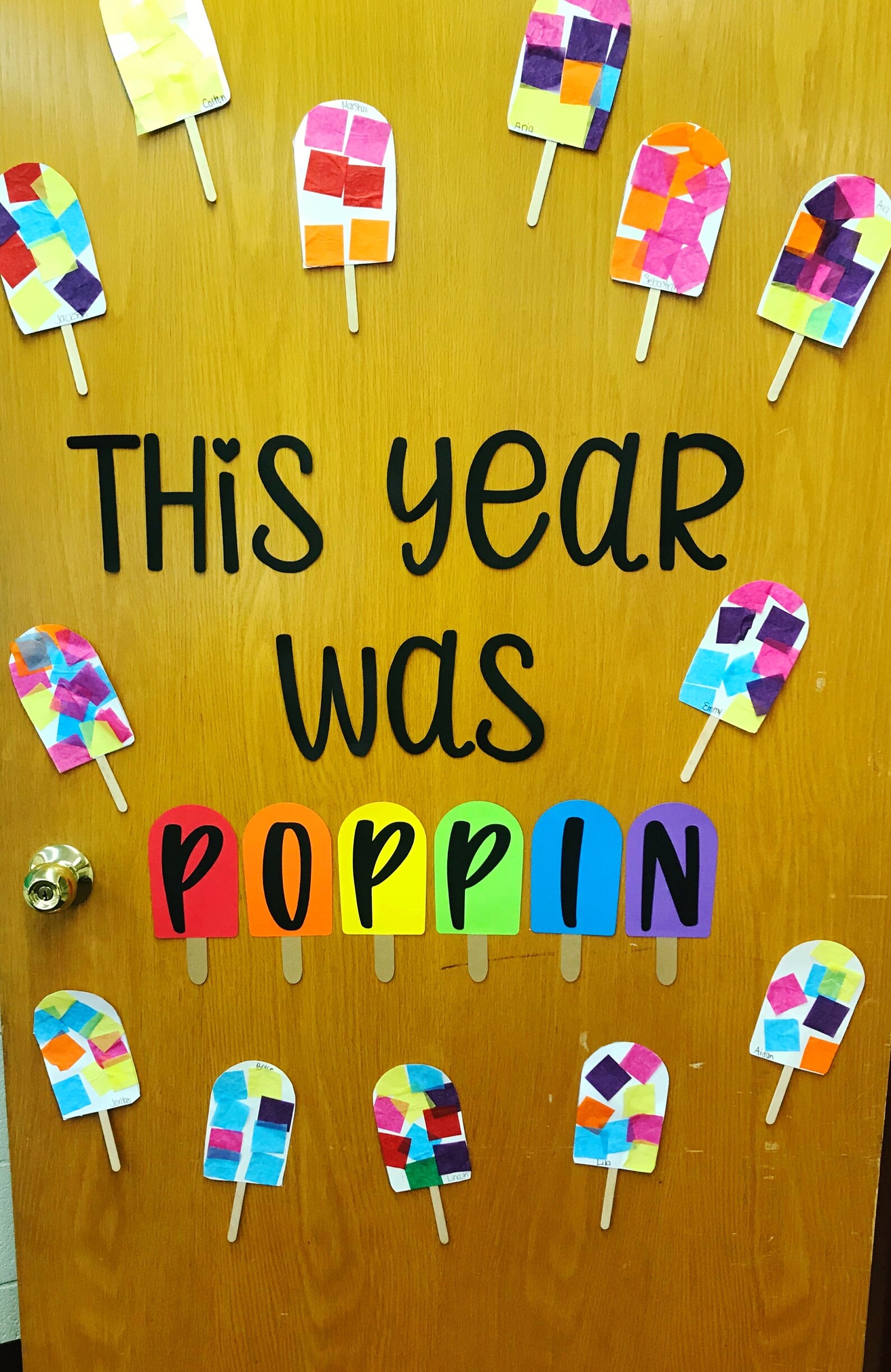 End of the Year Bulletin Board Letters This Year Was Poppin - Etsy