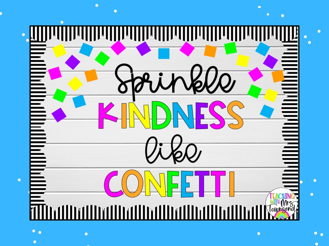 Sprinkle Kindness Bulletin Board Letters Bulletin Board Display ...