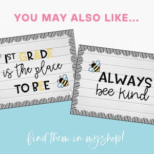 Bee Themed Bulletin Board Letters Welcome to Our Hive Classroom Décor ...