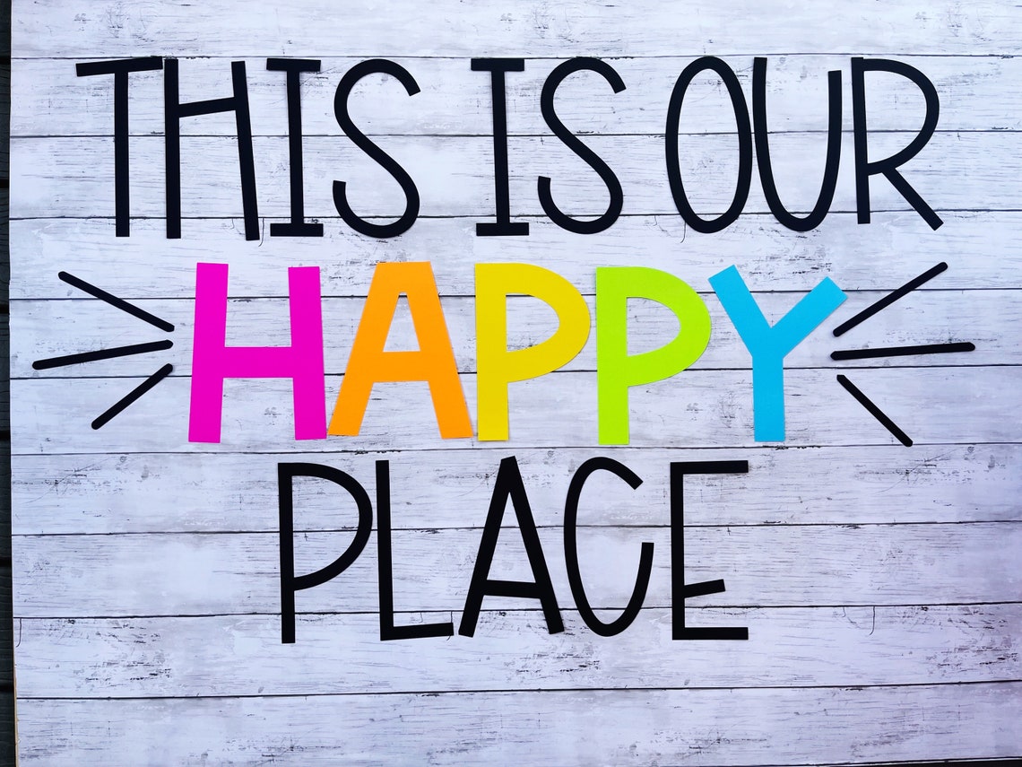 Bulletin Board Letters This is Our Happy Place Classroom - Etsy