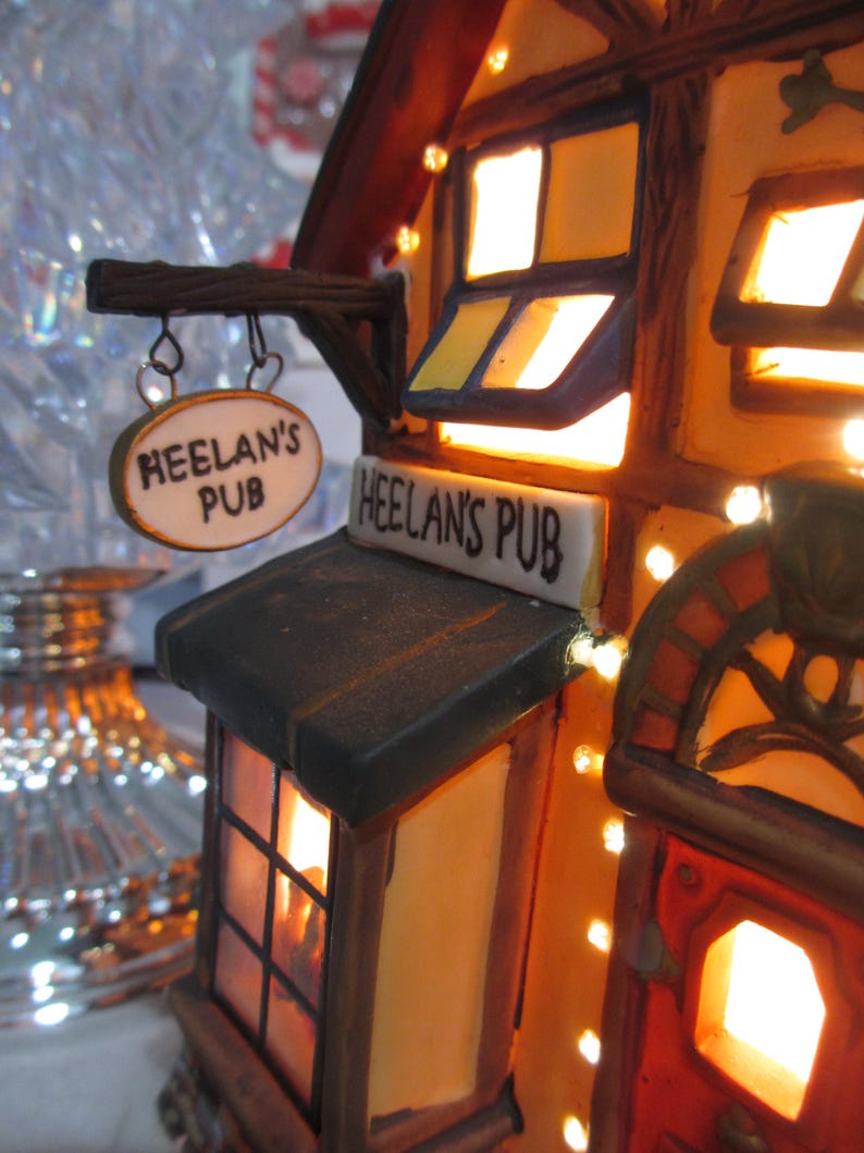 Heartland Valley Village Heelan’s Pub Porcelain Lighted Christmas ...