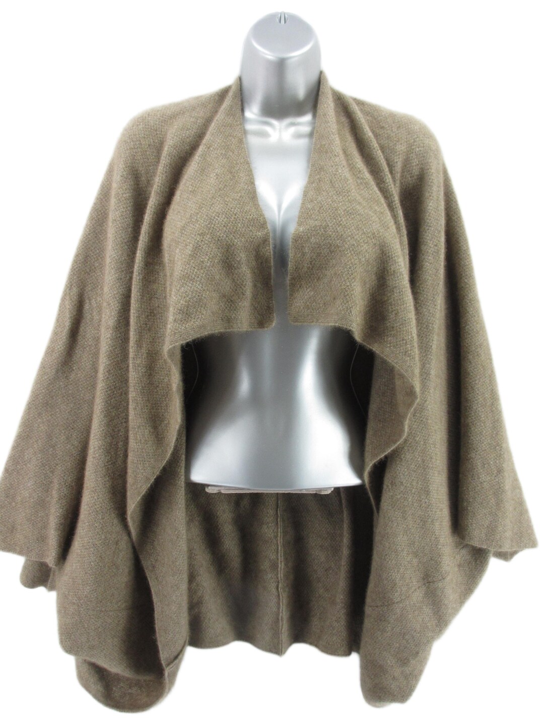KORU New Zealand Wrap One Size Taupe Ruana Cardigan Waterfall Drape ...