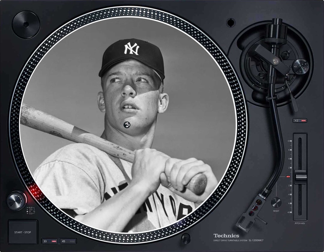 12" Felt Turntable Slipmat - Mickey Mantle Baseball - Record Player ...