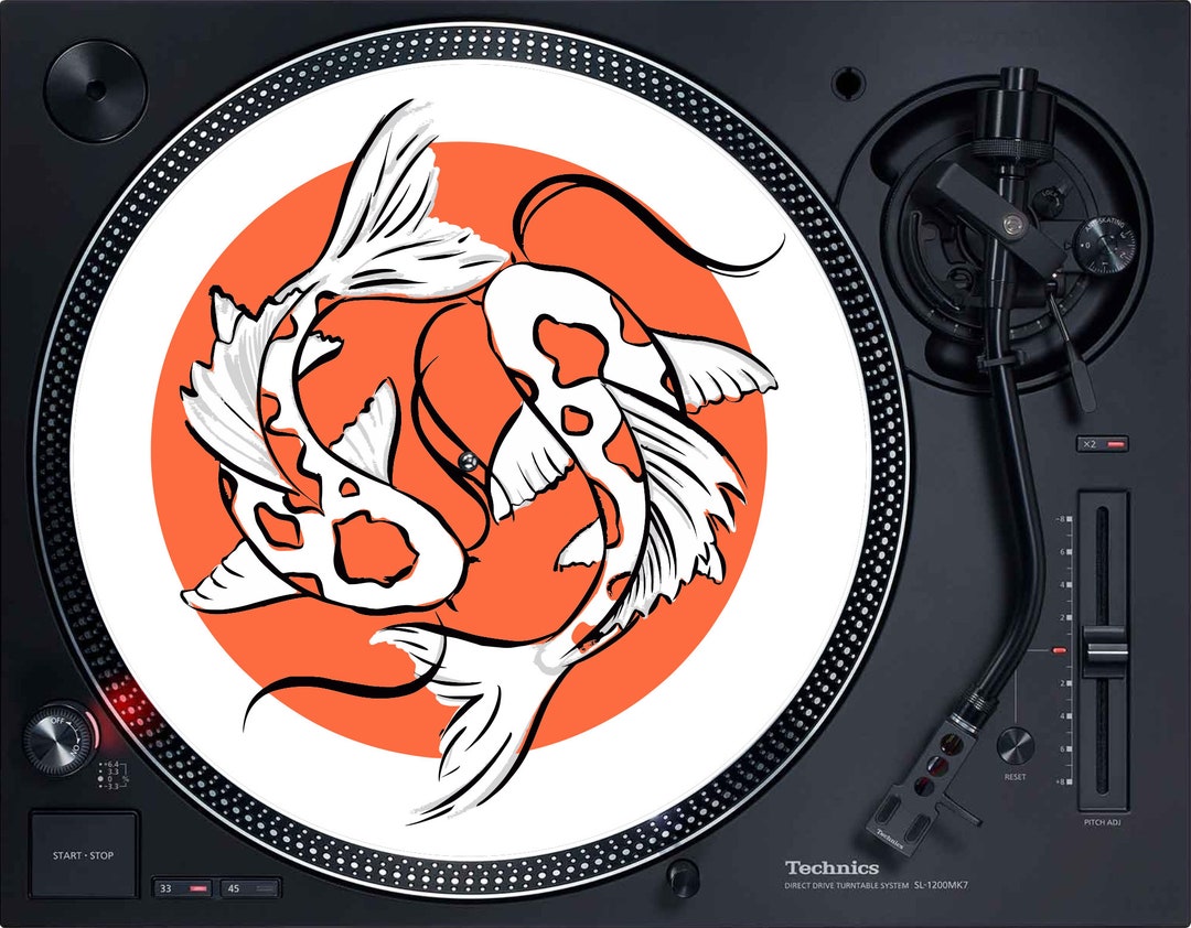 12" Felt Turntable Slipmat - Koi Fish - Record Player Slipmat - Etsy