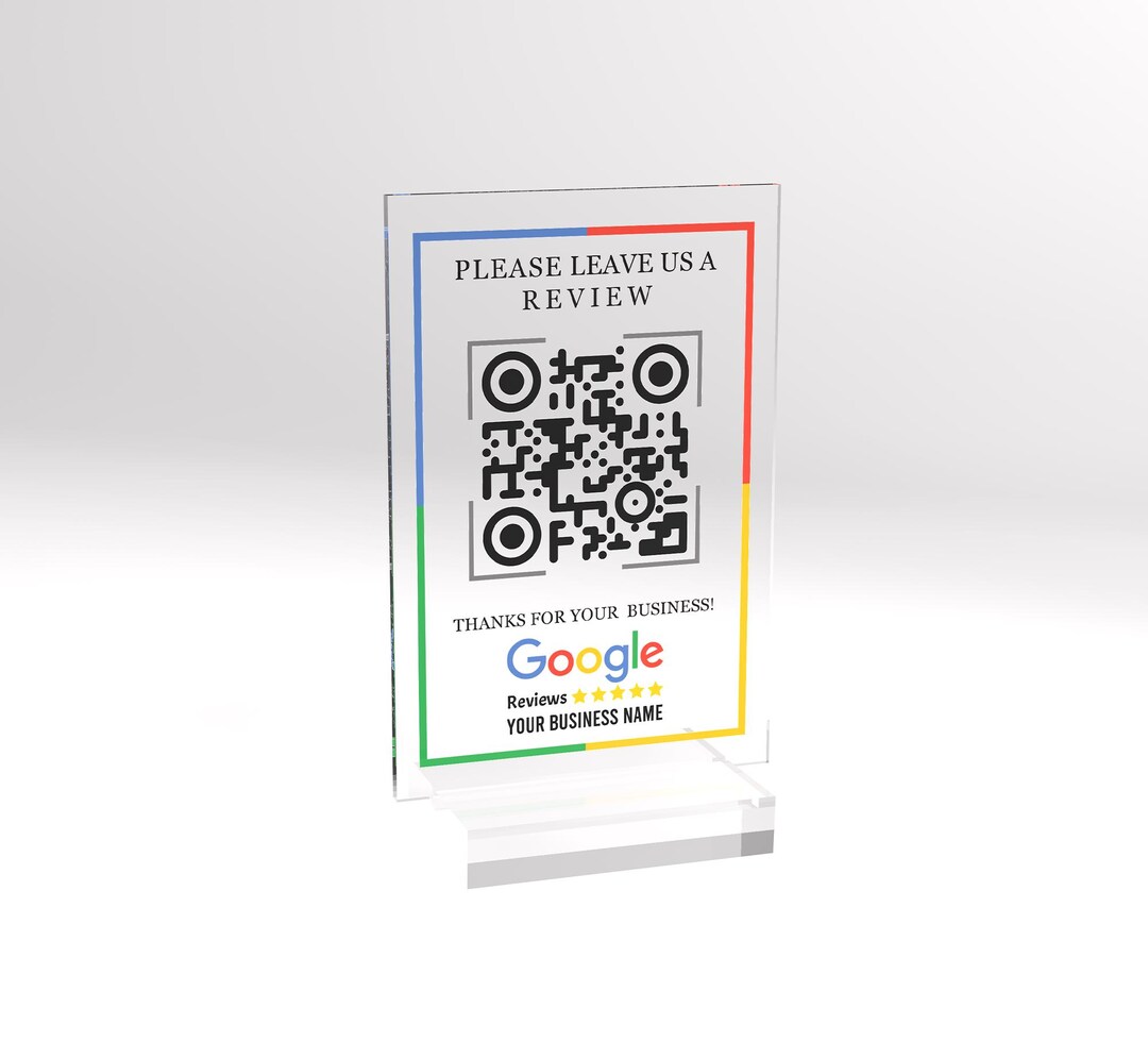 Personalized Leave Us a Review QR Code Sign, Google Review Sign, Small ...