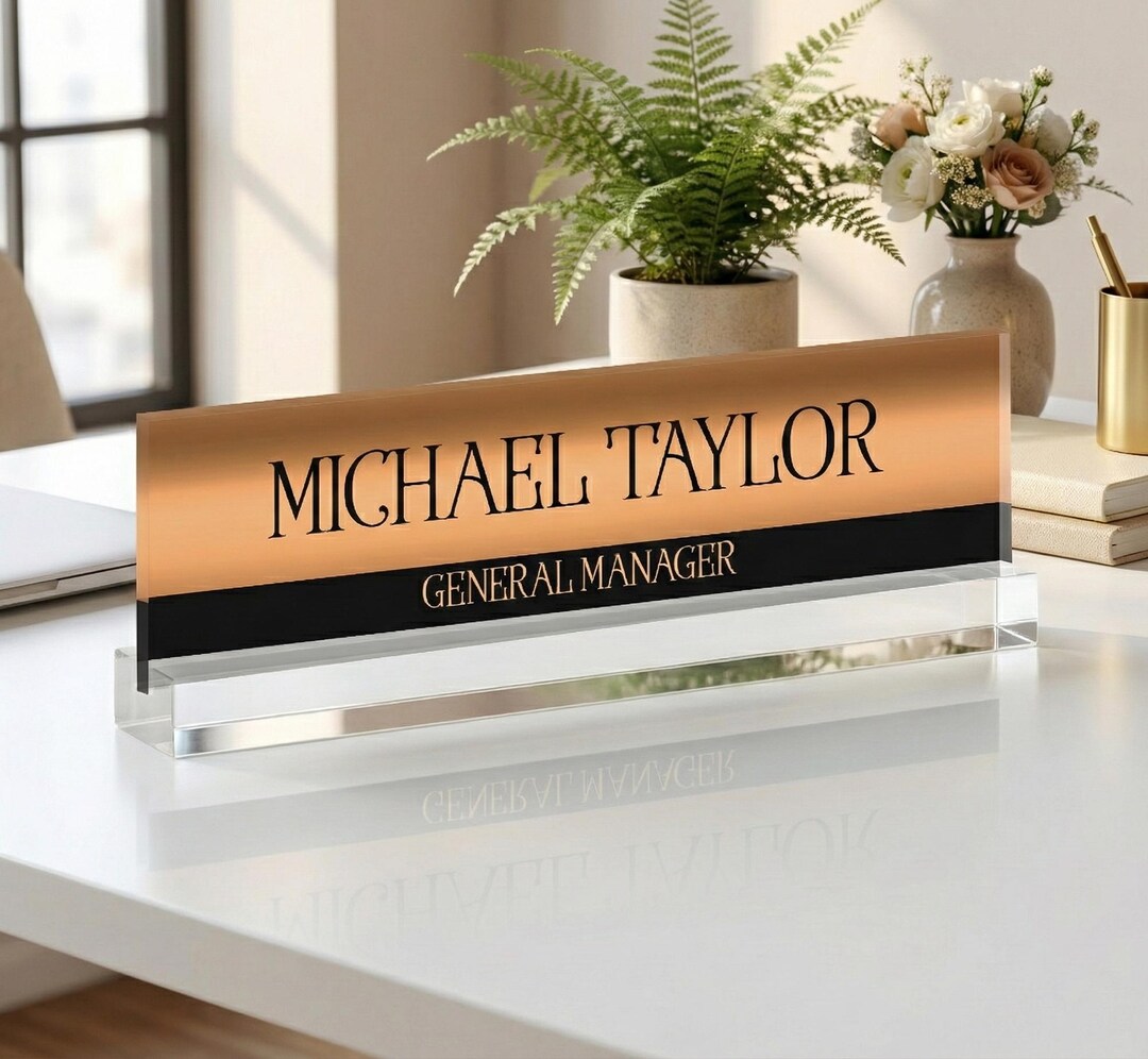 Personalized Name Desk Plate Custom Nameplate Office Name Sign Business ...